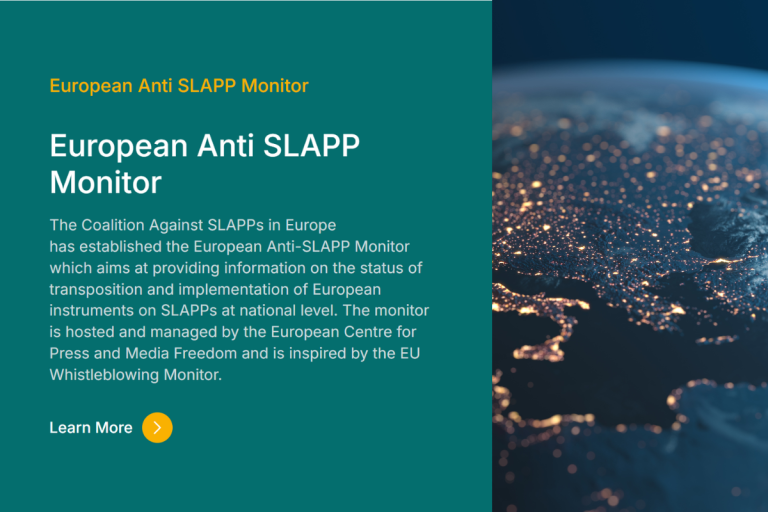 CASE and ECPMF launch EU anti-SLAPP Monitor – CASE